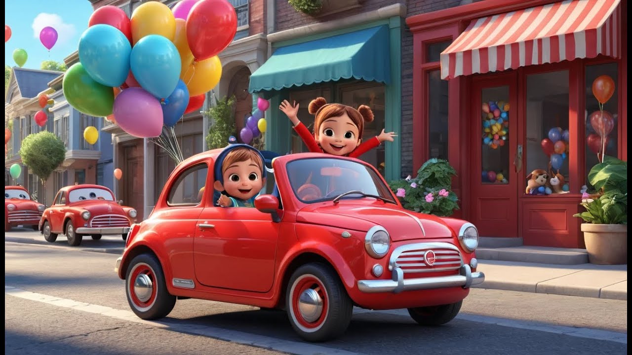 Beep Beep! I’m a Little Red Car + More | Fun Vehicle Adventure Rhyme ...