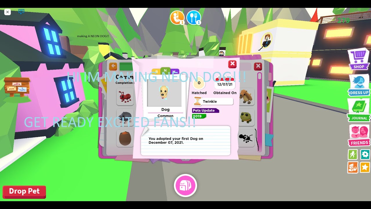 ME AND MY SIBLINGS MAKING NEON DOG IN ADOPT ME!! - YouTube
