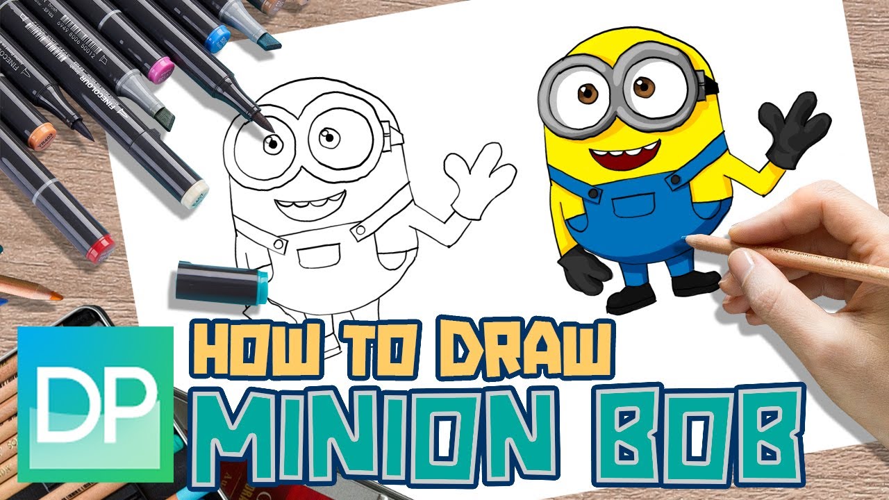 [DRAWPEDIA] HOW TO DRAW MINION BOB FROM DESPICABLE ME - STEP BY STEP ...