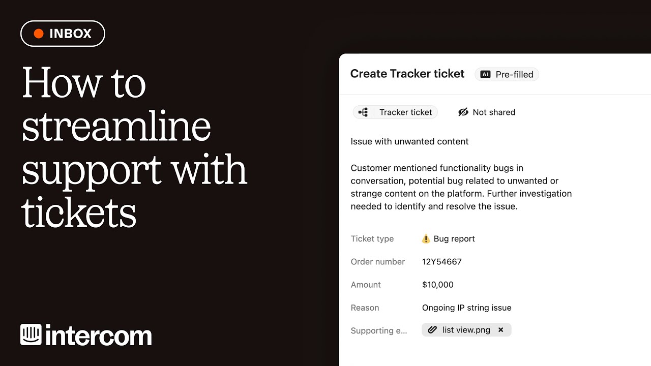 How to streamline customer support with Intercom tickets - YouTube