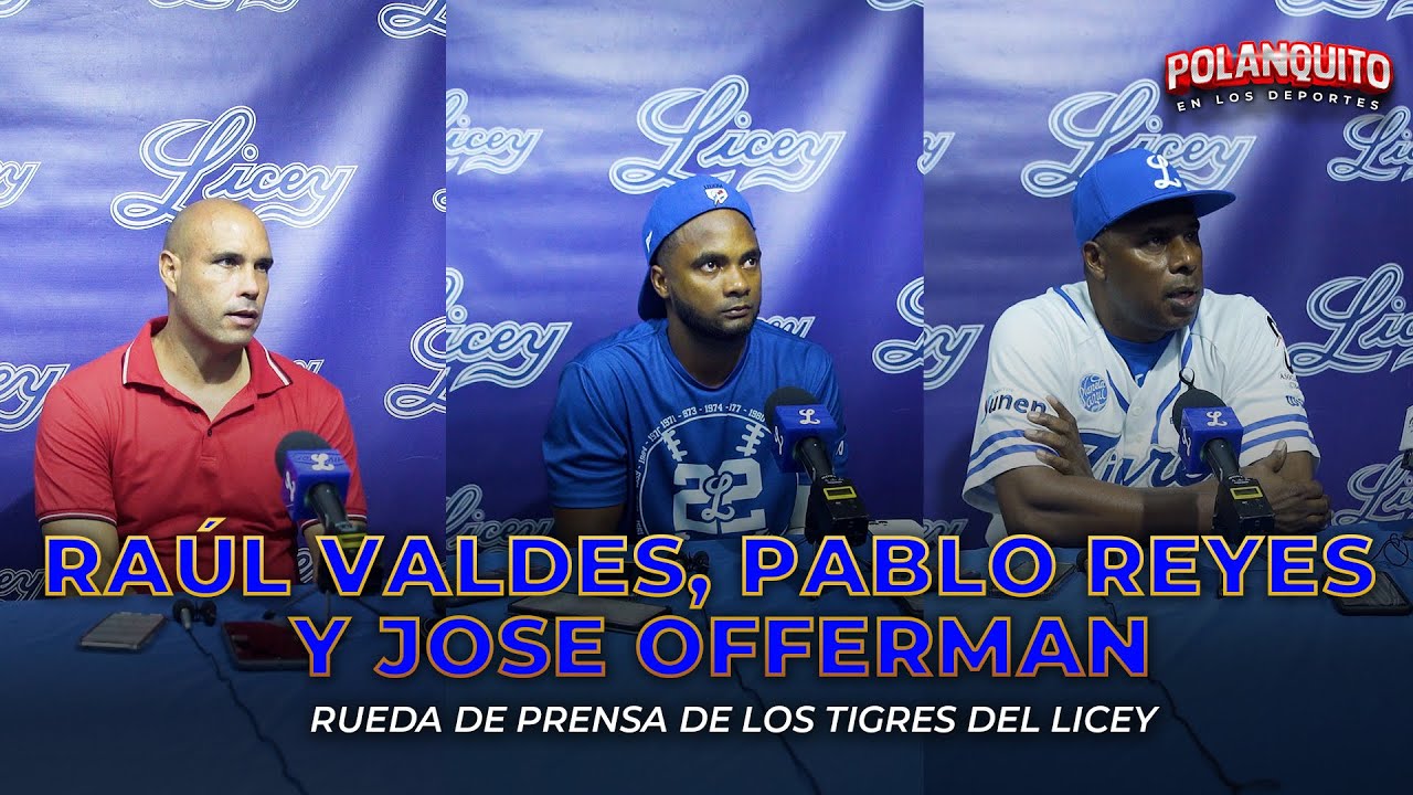 Raúl Valdes, Pablo Reyes y Jose Offerman en Rueda de Prensa de los ...