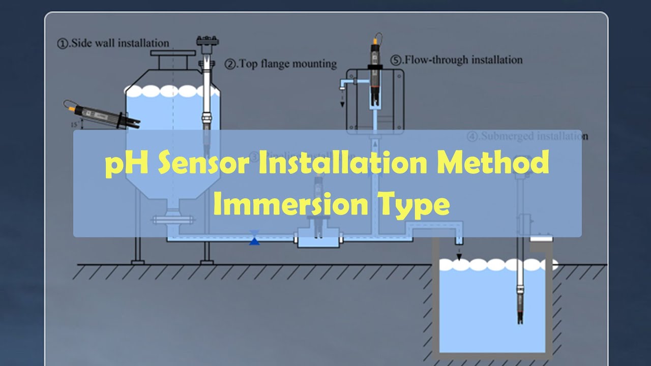 How to install the pH sensor: immersion installation method display ...