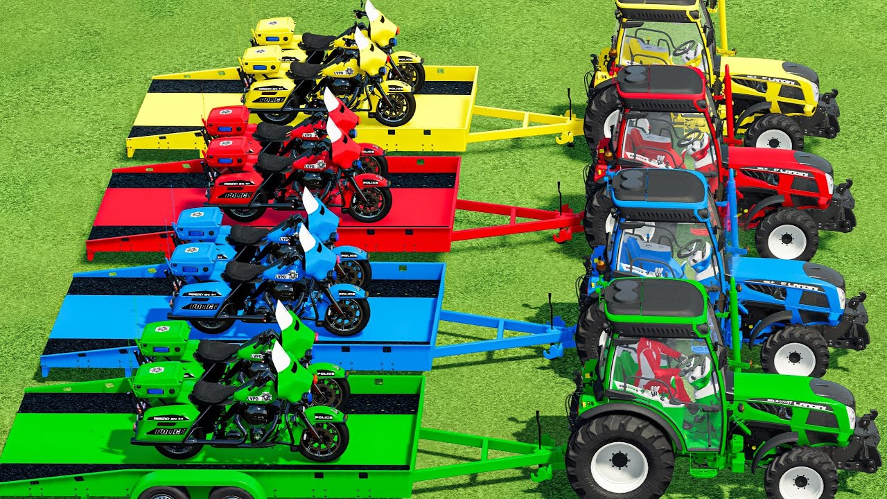 POLICE DEPARTMENT BIKE & LOADER OF COLORS IN FS22 | FARMING SIMULATOR ...