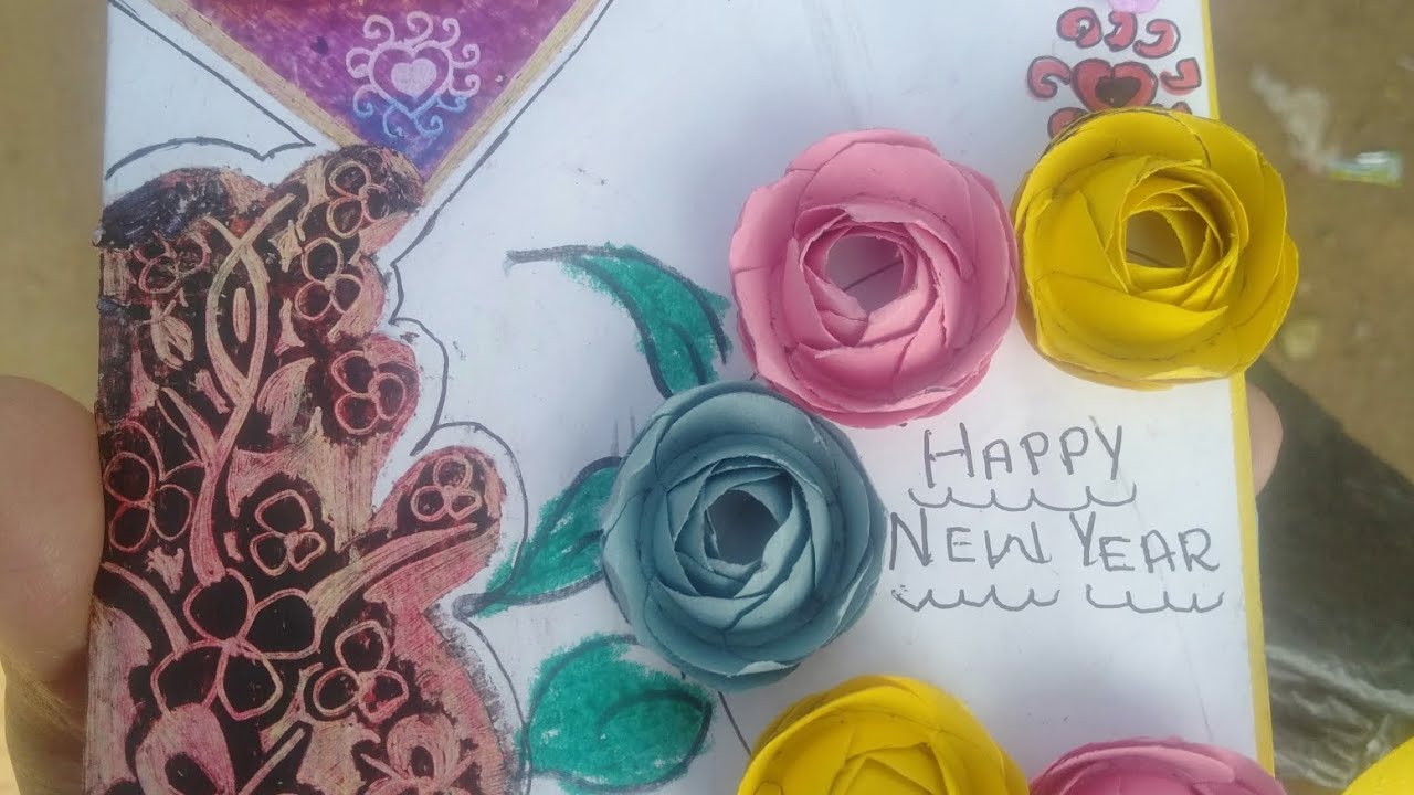 How to make paper greeting cards cover 💥 paper say greetings Card cover ...