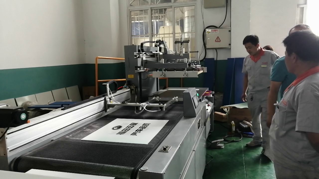 Semi-automatic screen printing machine PP hollow grid plate printing ...