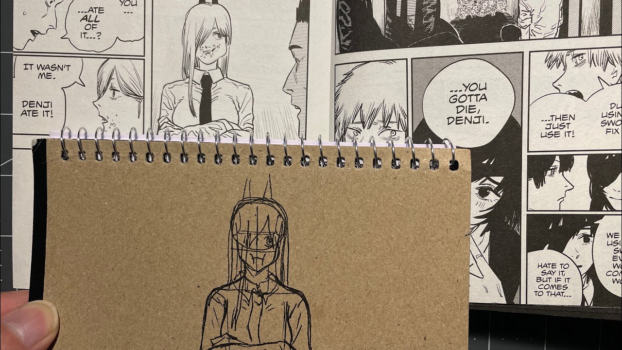 drawing some poses from chainsaw man manga volume 3, power is innocent ...