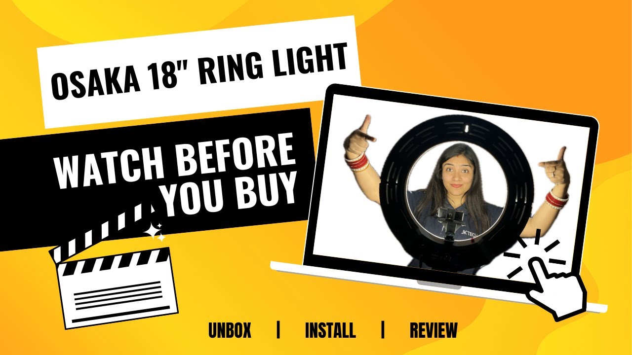 Osaka 18" Ring Light with 9ft Stand and Remote | Unboxing, Installation ...