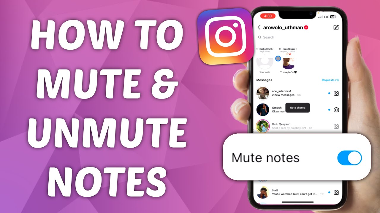How to Mute & Unmute Notes on Instagram - YouTube