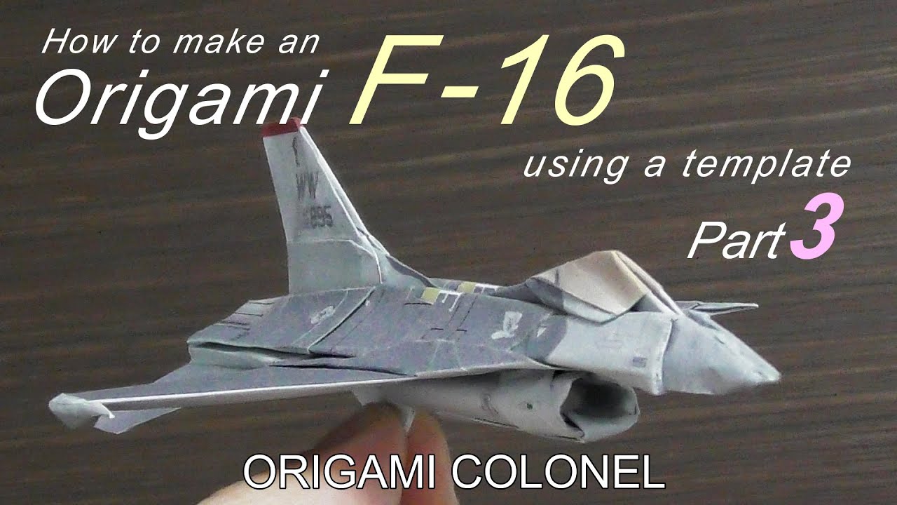 How to make a realistic Origami fighter jet F-16 Fighting Falcon, using ...