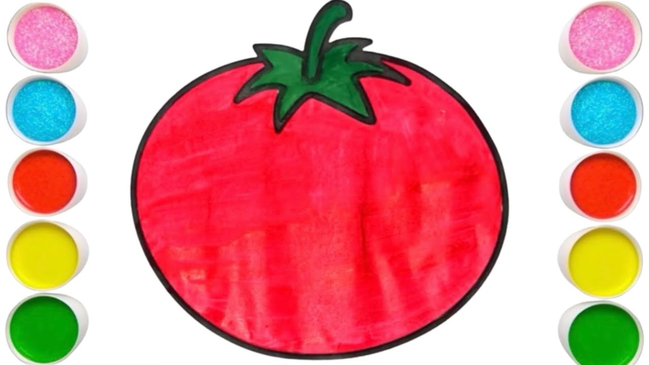 How To Draw Tomato. Easy Tomato Drawing For Kids. Learn To Draw Tomato Step by Step 🍅 - YouTube