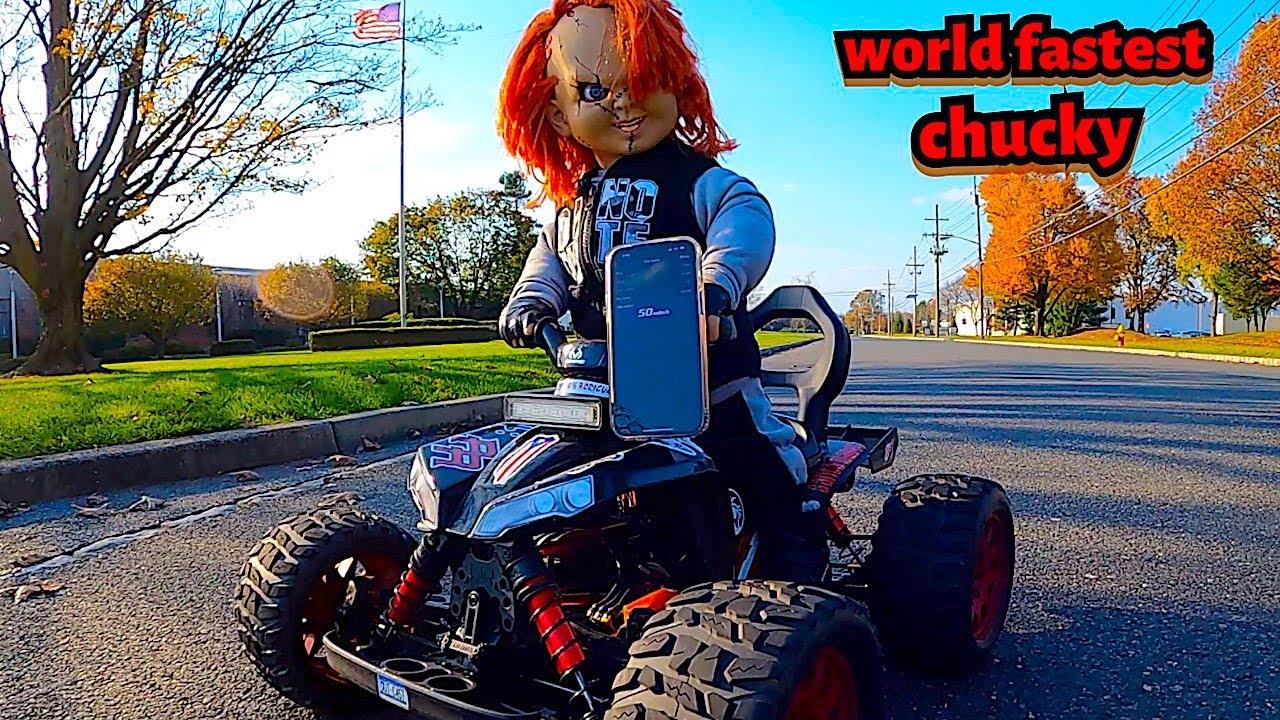 WORLD FASTEST CHUCKY DOLL SPEED RUN WITH OUTCAST 8S 50 MPH - YouTube