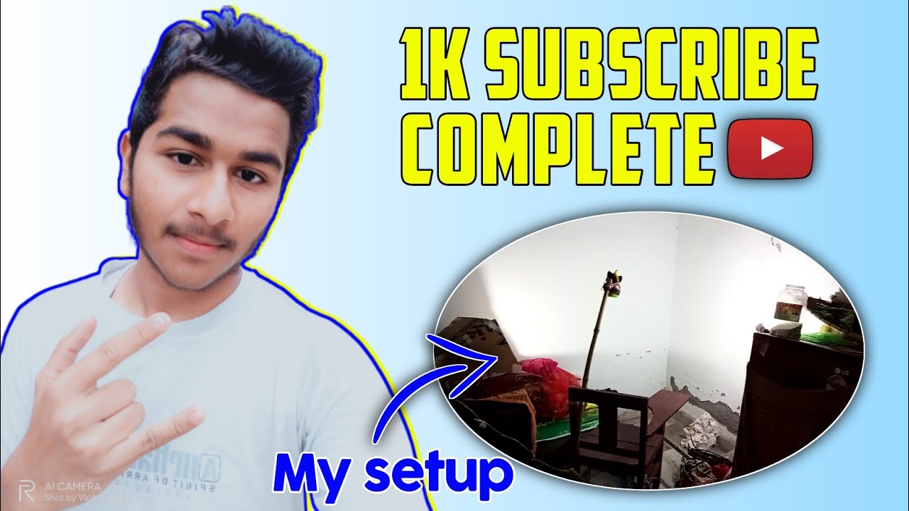 My 1k subscriber complete on my youtube channel || my setup tour || एक ...