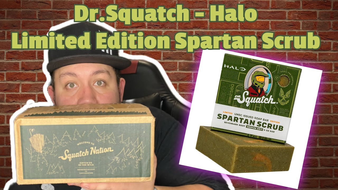Dr.Squatch Halo Spartan Scrub Limited Edition - YouTube