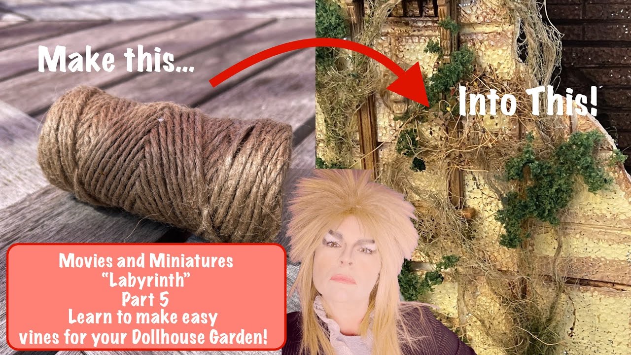Turn Twine Into Miniature Crawling VINES! 1:12 scale - YouTube