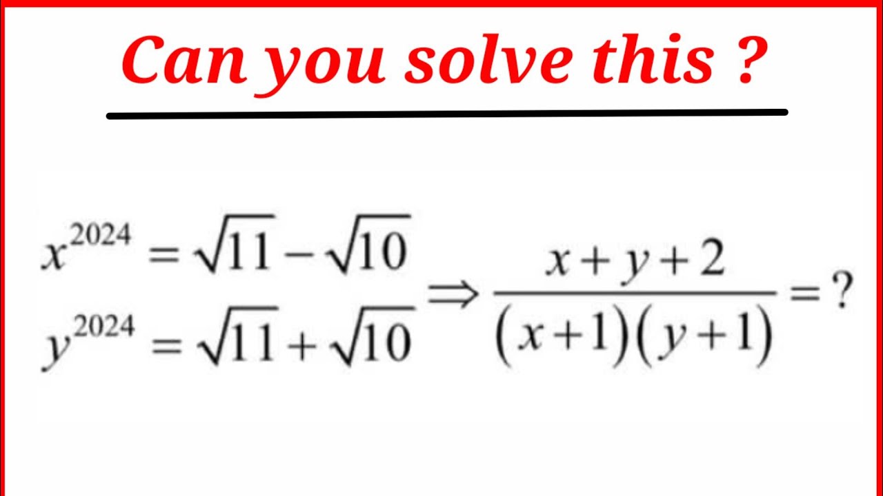 A Beautiful Math problem/Maths Olympiad Preparation/Did you solve this ...
