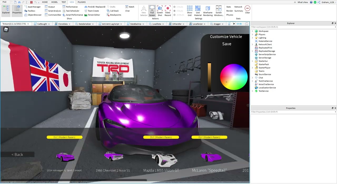 Car Customization System: Car Color - YouTube