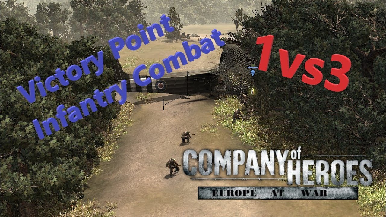 Company of Heroes Victory Point Control (British) 1vs3 Expert {Europe At War mod] - YouTube