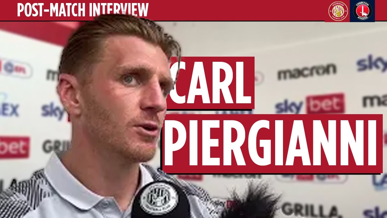 Carl Piergianni's reaction | Stevenage 1-1 Charlton Athletic - YouTube