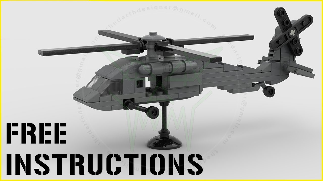 LEGO TUTORIAL | UH-60 Black Hawk - 1:100 - YouTube