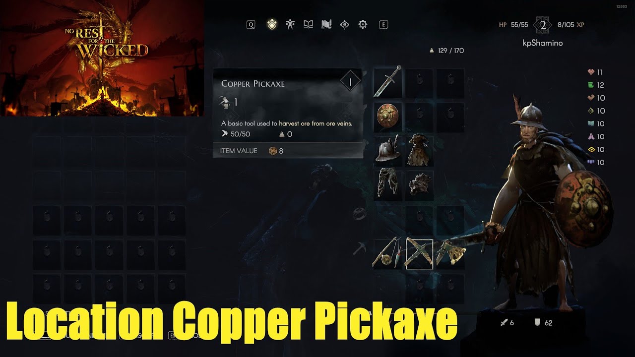 No Rest For The Wicked,Location Copper Pickaxe - YouTube