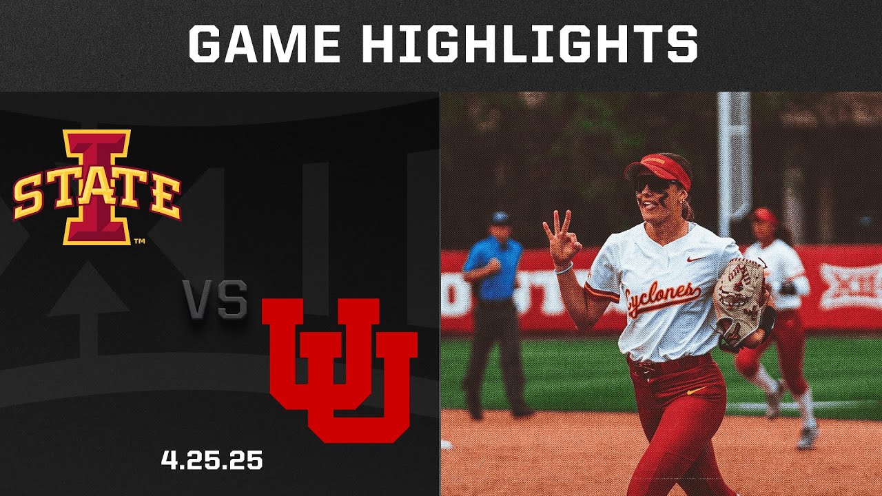 Iowa State vs. Utah (4.25.25) Highlights | 2025 Big 12 Softball - YouTube