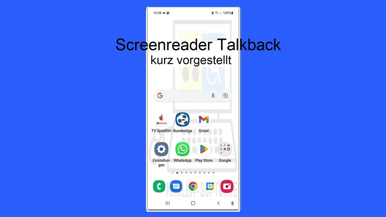 Screenreader kurz vorgestellt: Android 12 - Talkback - YouTube