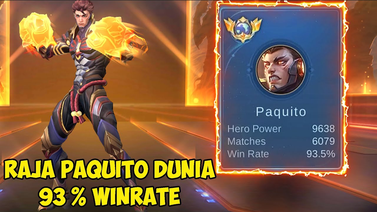 Raja Paquito 17.000 TOTAL MATCH ML WINRATE 93% Pake Skin Baru HARGA 3 ...