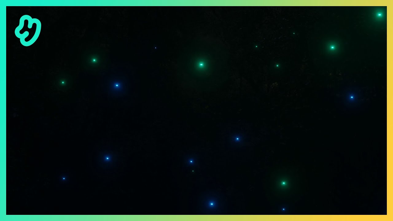 Glowing Fireflies at Night | Peaceful Night Time Animation For Kids ...