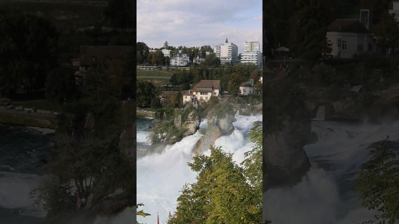 ទឹកជ្រោះស្អាតបំផុតនៅស្វីស |the most beautiful waterfall in Switzerland, Rheinfall - YouTube