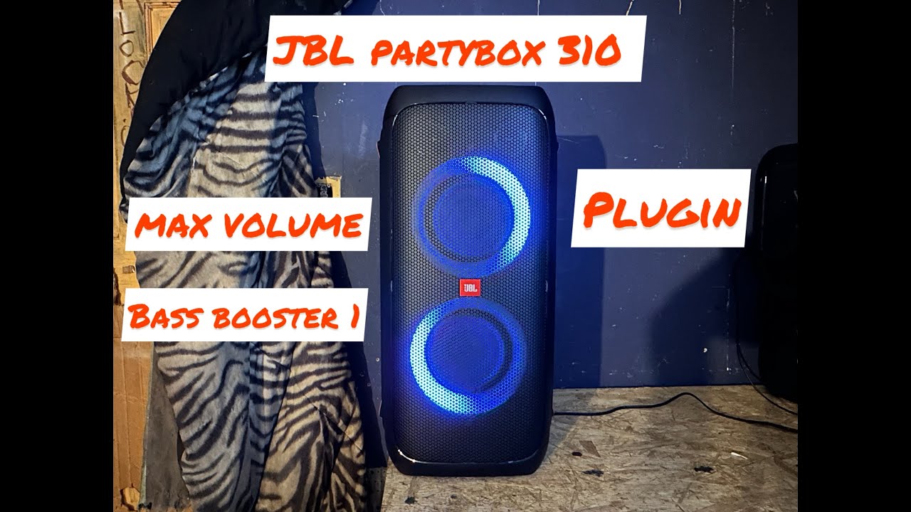 JBL partybox 310 max volume bass booster 1 plug in - YouTube