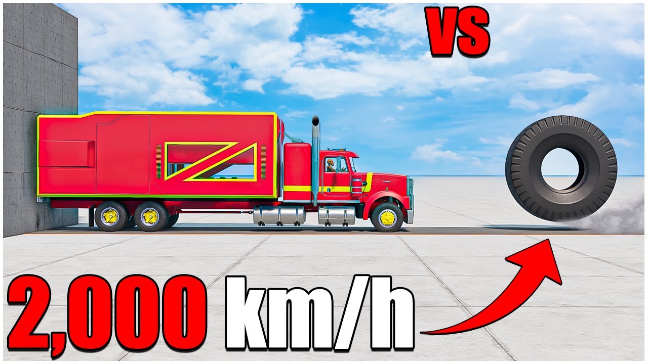 Beamng Drive | Angry Tire VS T-Series With Dummy ( 2.000 km/h ) | #cars ...