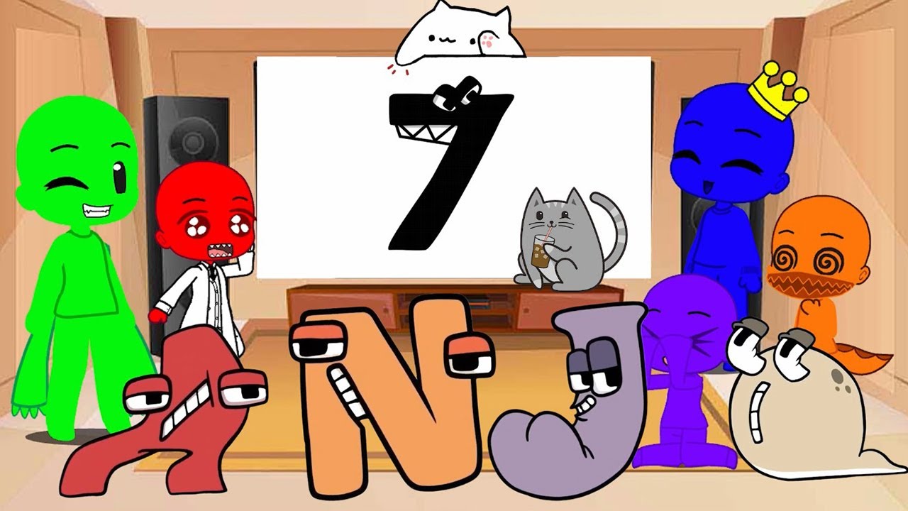 Alphabet Lore and Rainbow Friends Reaction to Numbers Lore (9-0 ...