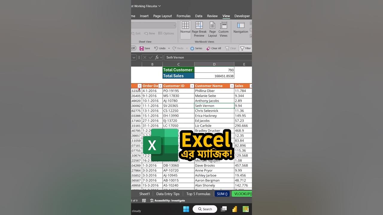 MS Excel Time Saving Tips! #exceltips #exceltricks #excel - YouTube