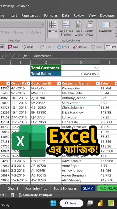 MS Excel Time Saving Tips! #exceltips #exceltricks #excel - YouTube