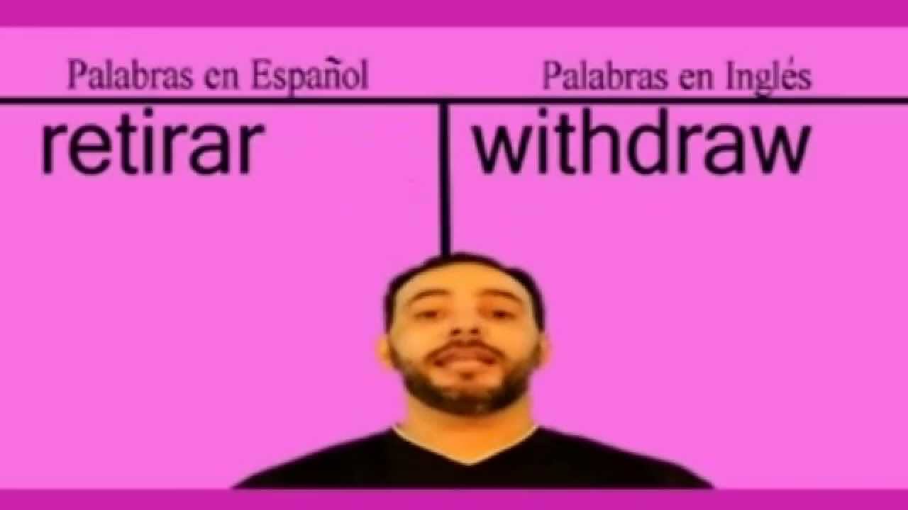 Cómo se dice ( withdraw - retirar ) en Ingles - YouTube