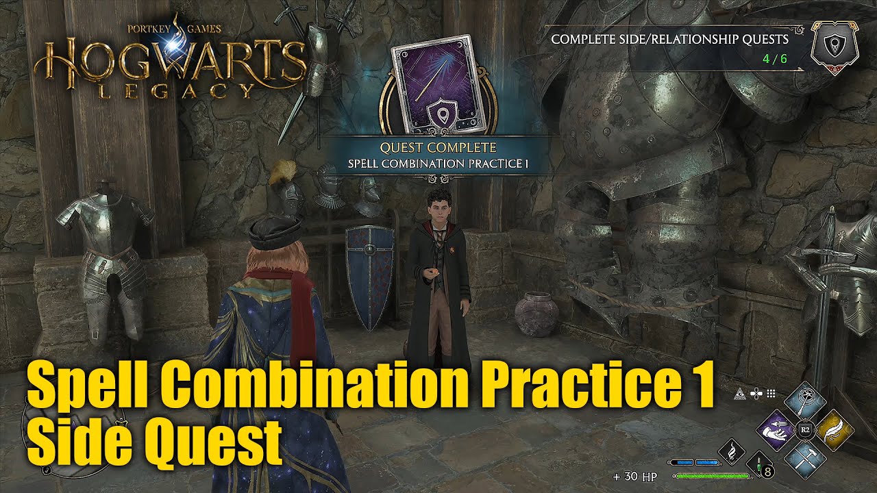 Hogwarts Legacy • Spell Combination Practice 1 Side Quest - YouTube