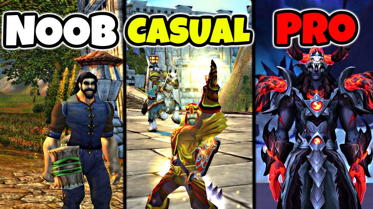 The 7 Levels of World of Warcraft Players - Noob To Pro - YouTube