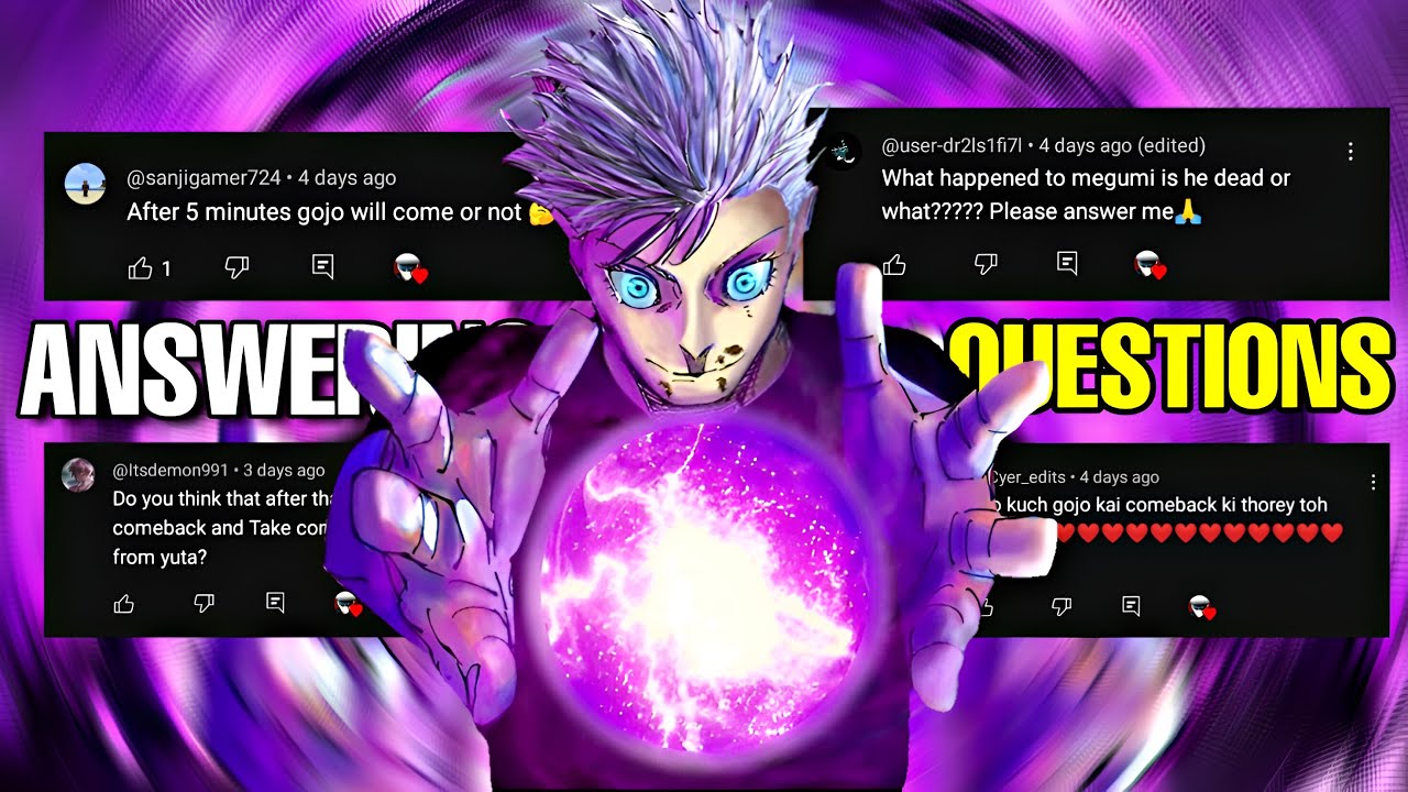 Answering Your JJK Questions (GOJO Comeback Theory) - JJK Chapter 262 ...