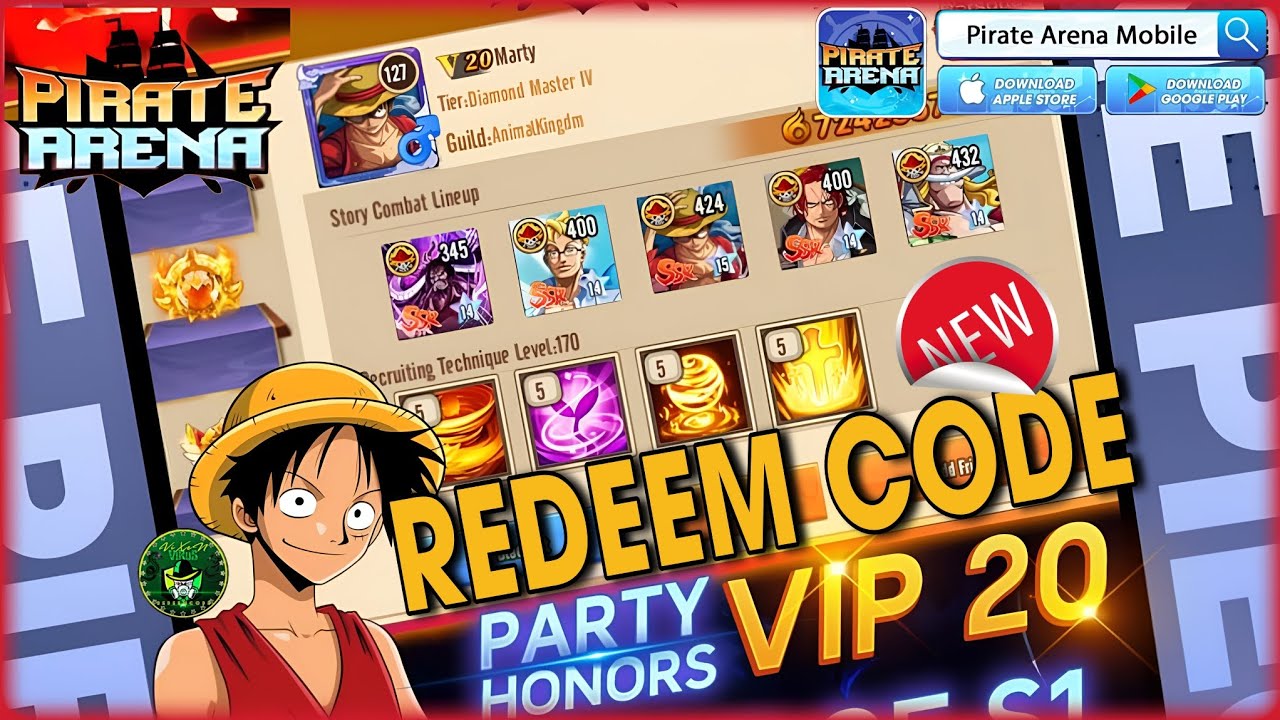 Pirate Arena - Honoring Vip 20 / New Redeem Code 🎁 Expired Date: 12/05 ...