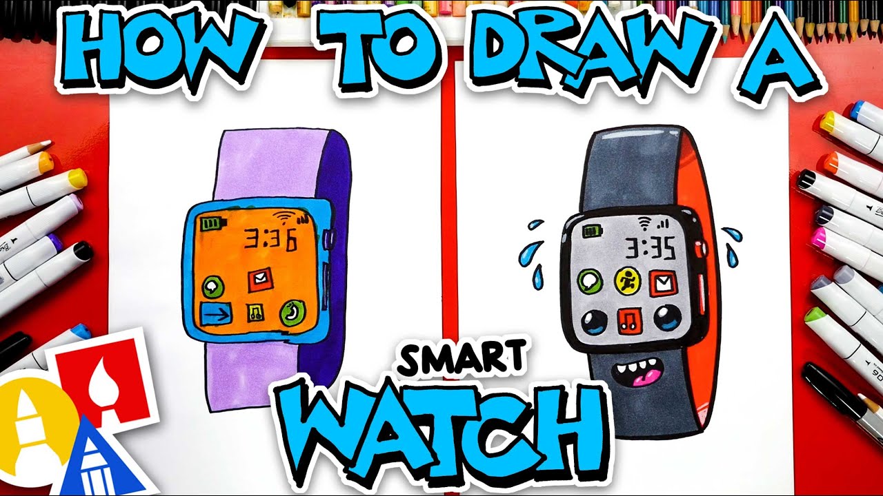 How To Draw A Smartwatch - YouTube