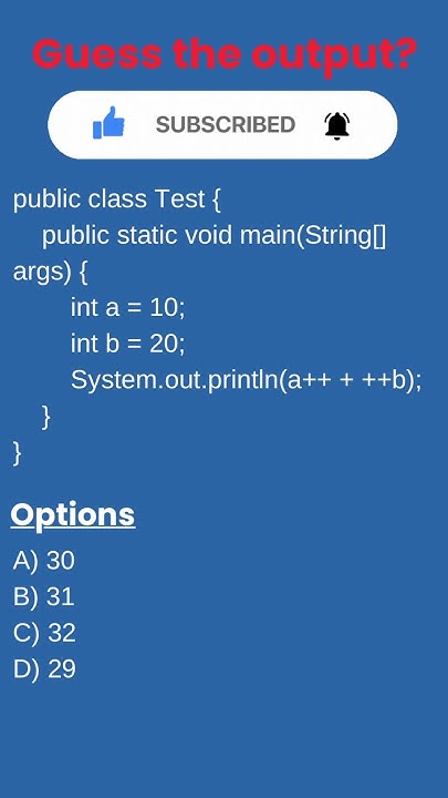 10 Java Programming: Tricky Guess the Output Questions for Interviews - YouTube