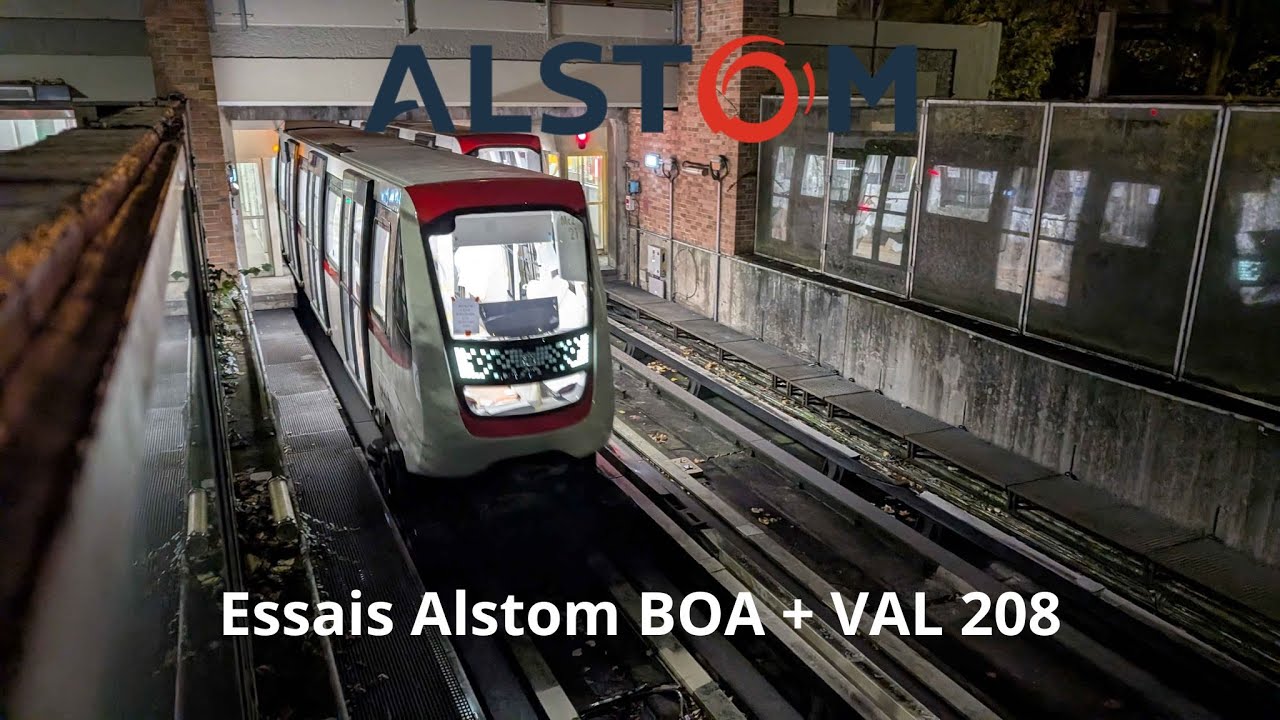 [ALSTOM] Essais Cohabitation rames BOA + VAL 208 26m - YouTube