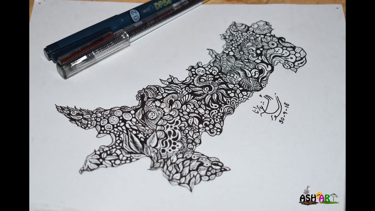 Doodle PAK Map | doodling | Pakistan map #Pakistan_map #doodling #ash ...