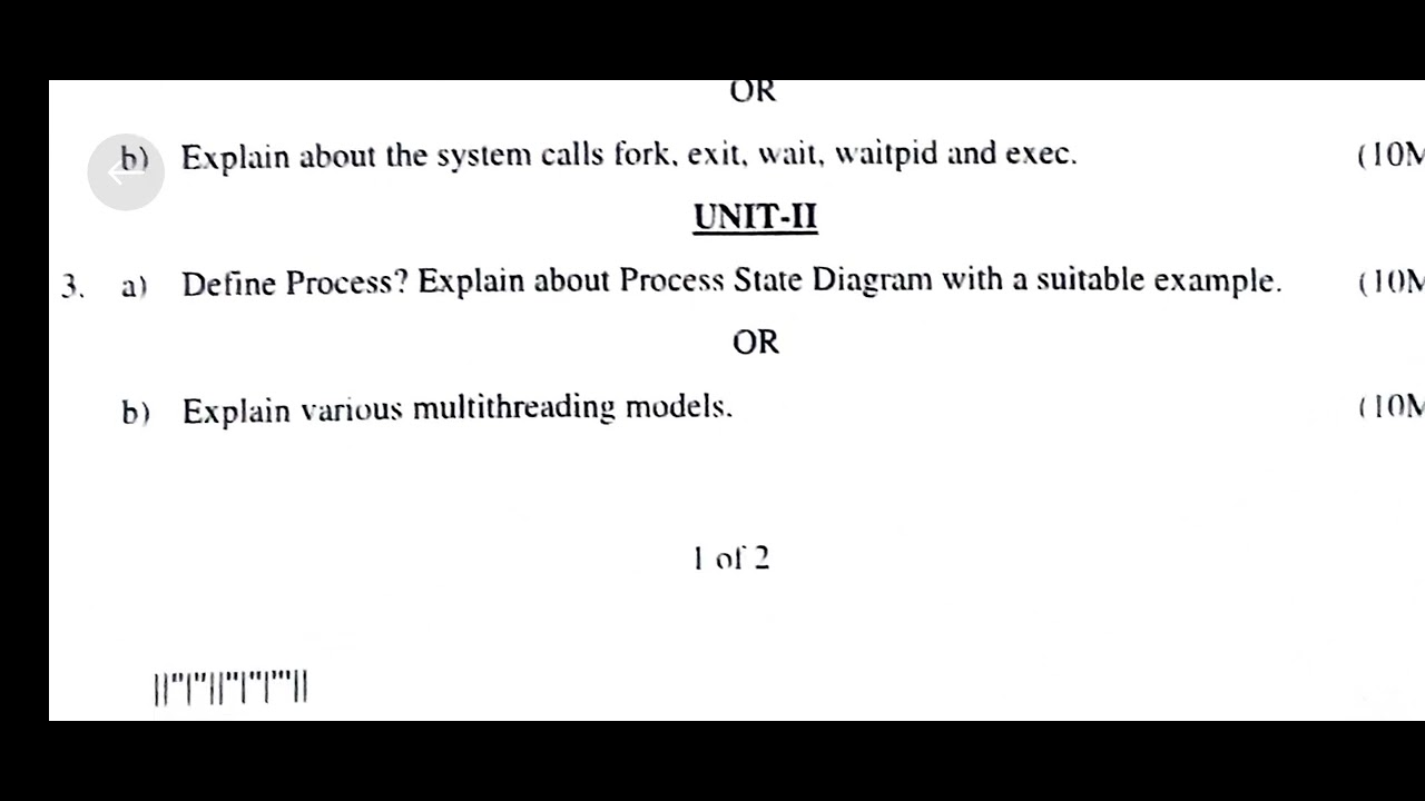 Operating systems - jntuk r23 - set 2 - 2nd btech 2nd sem - jntua , autonomous, jntuh - YouTube