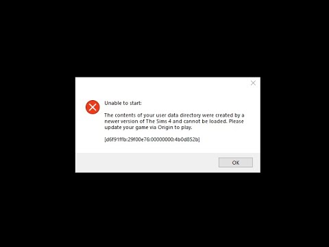 The Sims 4 วิธีแก้ The contents of your user data directory were ...
