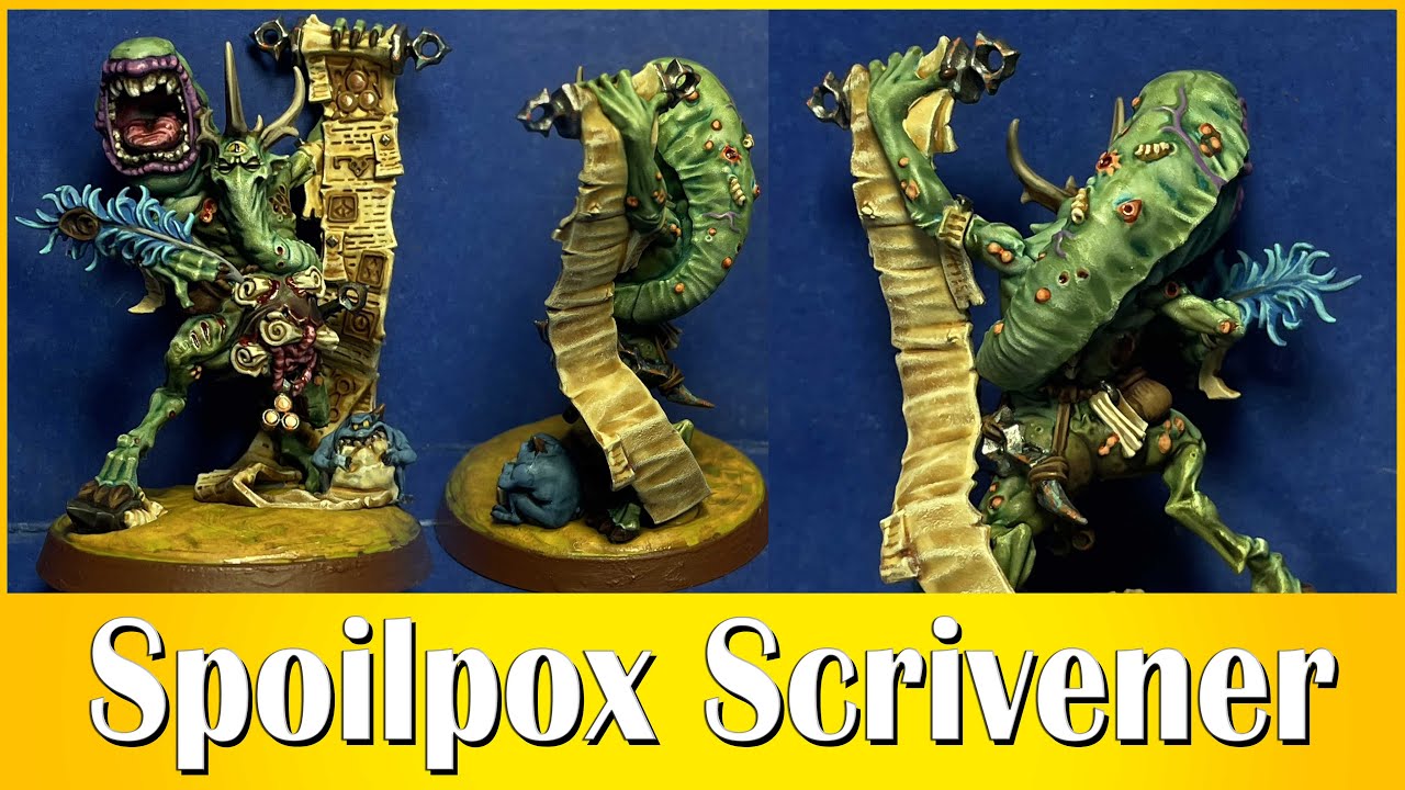 Joyful Painting - Nurgle - Spoilpox Scrivener - A good try - YouTube