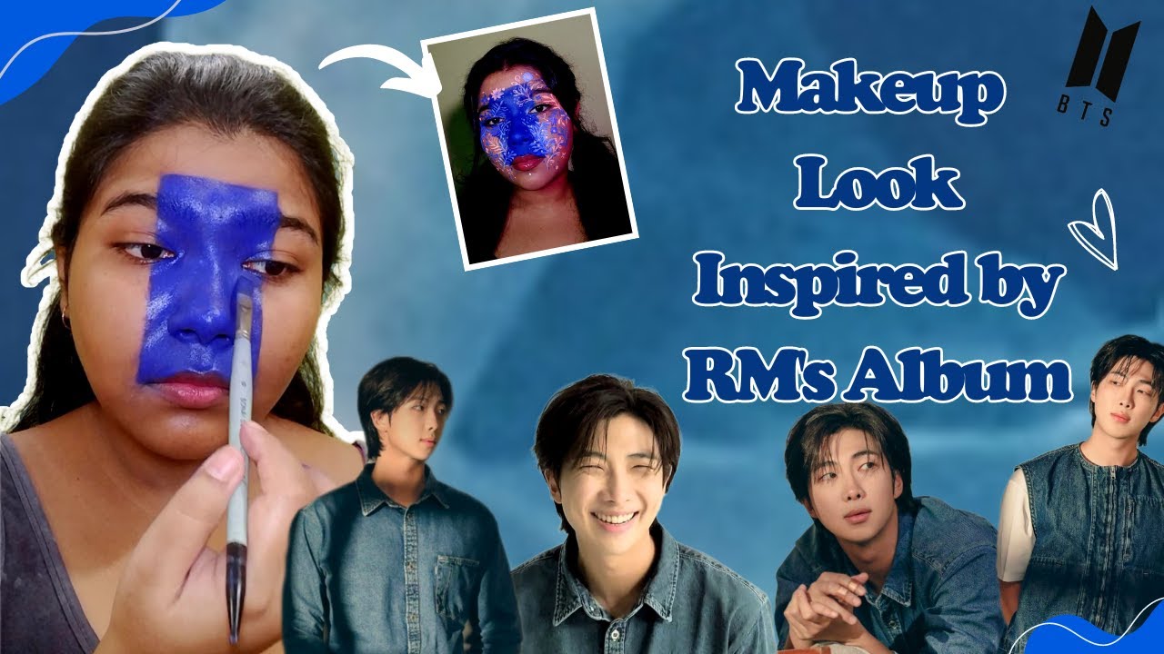 BTS RM ‘Indigo’ Album Inspired Creative Makeup Look! 💙 - YouTube