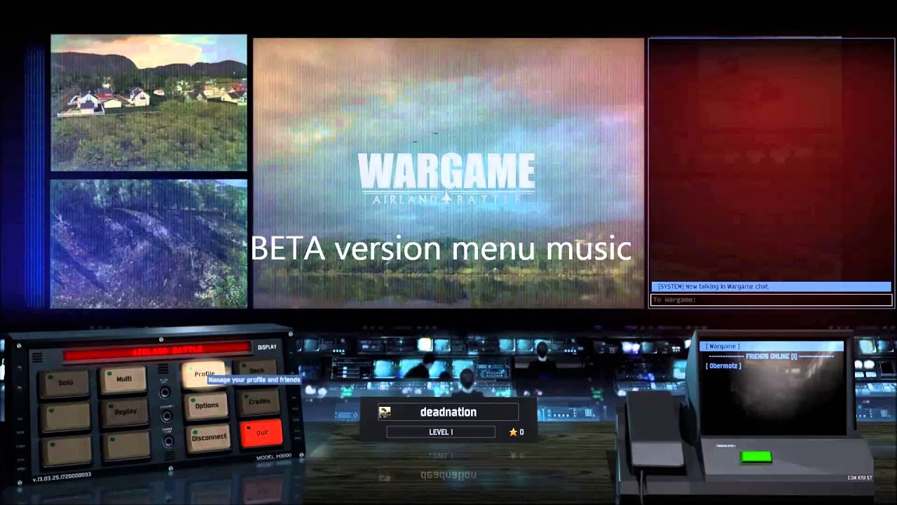 wargame airland battle beta menu music - YouTube