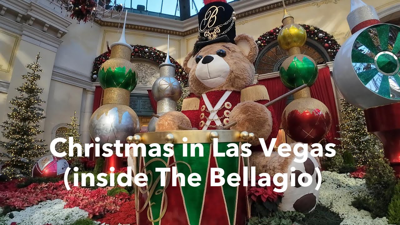 Inside Bellagio Las Vegas! Stunning Christmas Decorations & Tram Ride ...