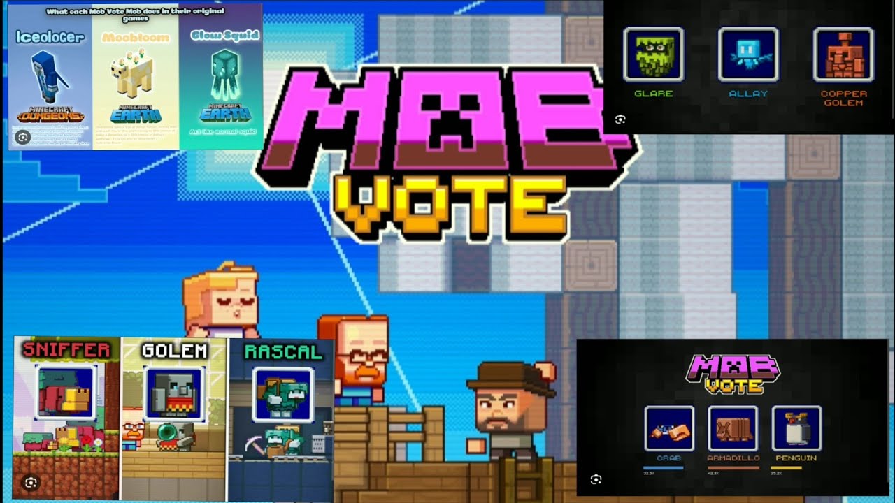 ALL MOB VOTE WINNER 2020-2023 #minecraftlive #mobvote #minecraft # ...